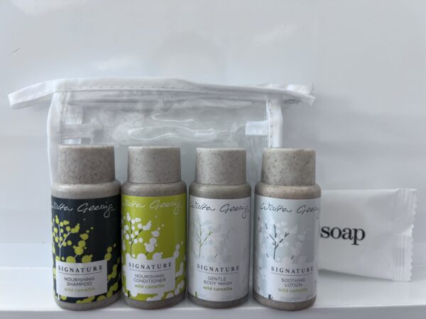 Bathroom welcome packs for hotels and holiday parks