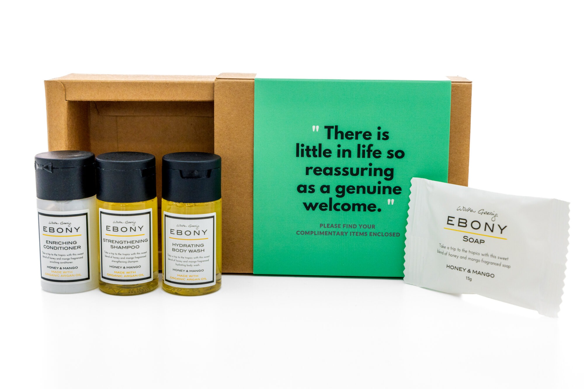 Bathroom welcome packs for hotels and holiday parks