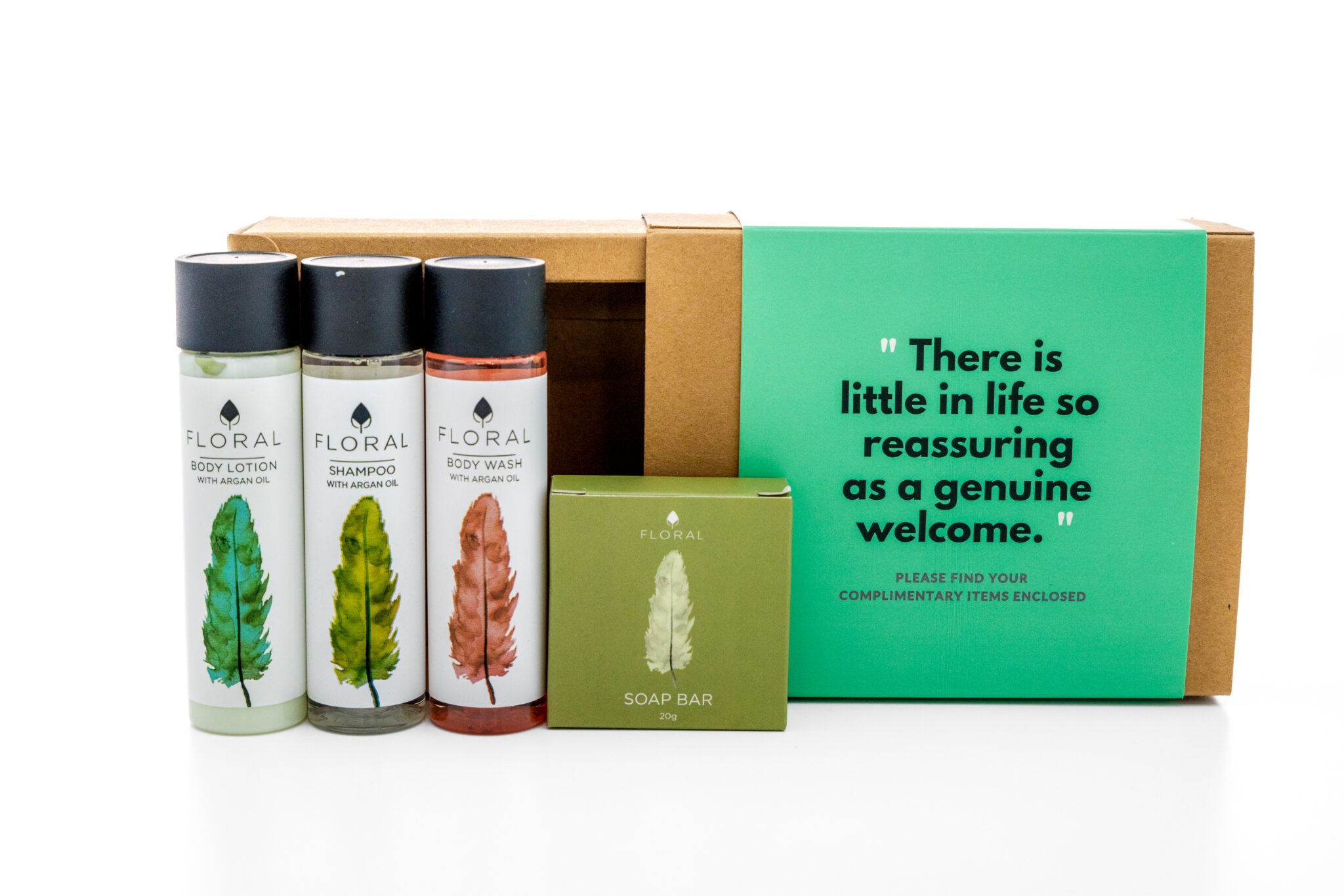 Bathroom welcome packs for hotels and holiday parks